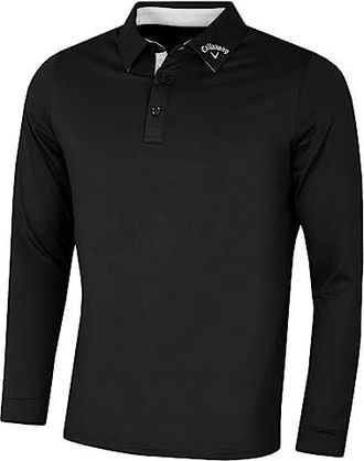 Callaway Golf Hommes &agrave; Manches Longues SwingTech Polo - Caviar - XXL