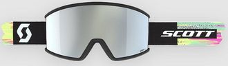 Scott Ambit Compact Black/Neon Yellow Goggle amp white chrome s2