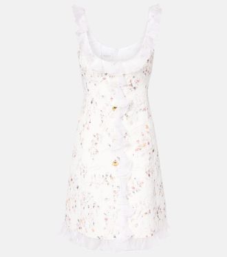 Giambattista Valli Mini-robe à volants en jacquard