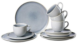 Ritzenhoff & Breker Kaffeeservice Skagen Stone, 12-teilig, Graublau