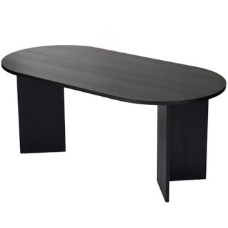 Hanah Home Table &agrave; manger en bois Sablin - 180 x 89 x 75 cm - Bois Noir