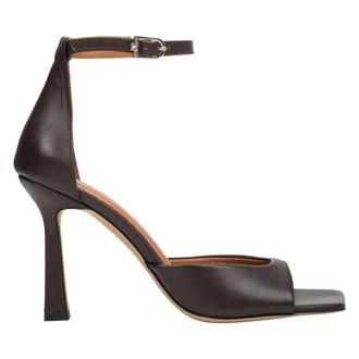 Estro & Luminara Femme, Chaussures, Brun, Taille: 39 EU Sandales &agrave; Talons Chatons