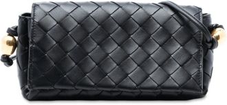 Bottega Veneta Hobo Bags - Nappa Intrecciato Pouch On Strap Crossbody - Gr. unisize - in Schwarz - f&uuml;r Damen