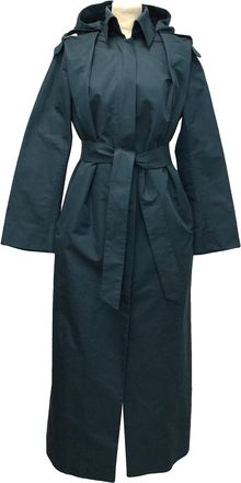 Brioni Blue Long Trench Coat Size M