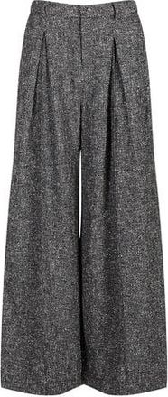 Suncoo Pantalon tailleur ample en tweed
