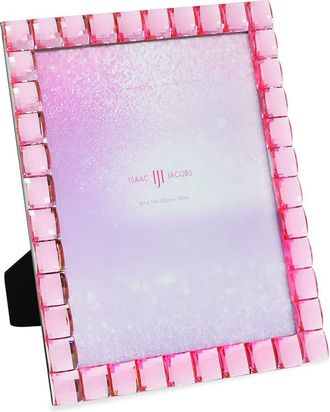 Isaac Jacobs Dekorativer Fotorahmen, funkelnder Schmuckstein, Foto-Display und Heimdekoration (20 x 25 cm, Hellrosa)