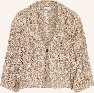 Brunello Cucinelli Brunello Cucinelli Strickjacke Mit Cashmere Und Pailletten braun
