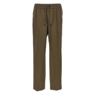 Brioni Homme, Pantalons, Vert, Taille: XL Pantalon en lin/coton