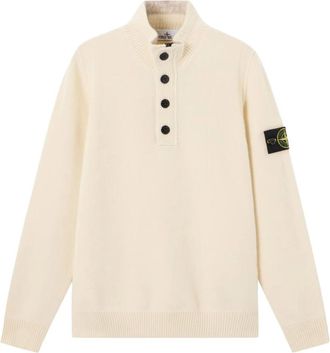 Stone Island Homme, Pulls, Beige, Taille: 2XL Pull &agrave; col roul&eacute; en laine
