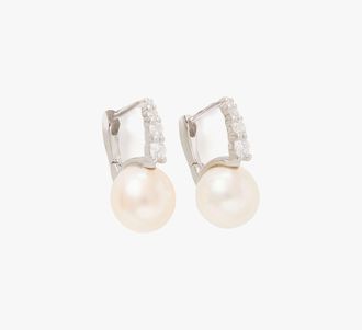 Kate Spade New York Kate Spade Fine Meant To Be Pearl & Diamond Creolen, Klein