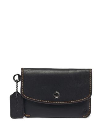 Coach flap leather wallet - Schwarz