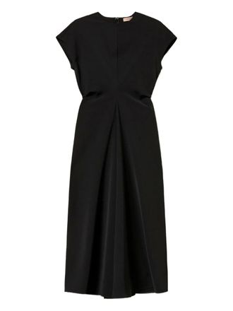 Twin-Set Drapiertes Midikleid - Schwarz