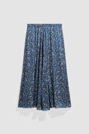 Gerard Darel Jupe &eacute;lastiqu&eacute;e &agrave; fleurs champ&ecirc;tres - TULIPE - Marine