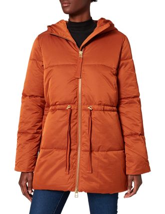 Noa Noa Womens Winter Comfort Light Outerwear,Long Sleeve Down Alternative Coat, Ginger Bread, 36