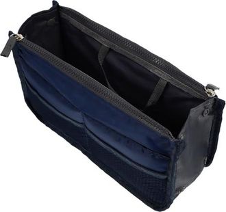 Garneck Doublure de Paquet Multi-Poches Imperm&eacute;able Grosse Capacit&eacute; Double Couche Trousse de Rangement Pliable pour Paquet &agrave; Main Couleur Bleu Marine Organise