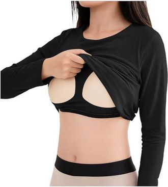 Generic sous Pull Femme Haut Thermique Femme sous Pull Thermique Femme Doux Glamour Pull Col Roul&eacute; en Polaire Ultra Douillet Top Tricot&eacute; Id&eacute;al pour Superposit