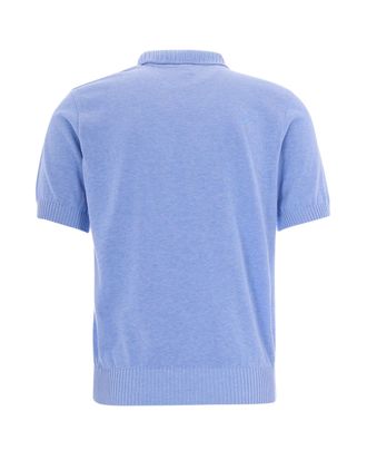 Paul & Shark Mens Polo Shirt Open Collar Blue Cotton T-shirts And Polos