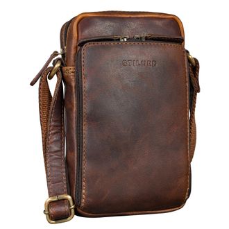 STILORD Luigi Umh&auml;ngetasche Herren Klein Leder Herrentasche zum Umh&auml;ngen Vintage f&uuml;r Smartphone bis 6,5 Zoll Ledertasche Kleine M&auml;nner Schultertasche Echtlede