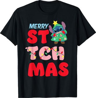 Disney Stitch Christmas Merry Stitchmas Cute Funny Holiday T-Shirt