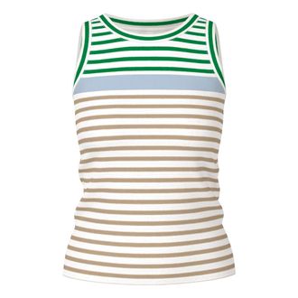 Marc Cain Femme, Tops, Multicolore, Taille: 44 FR Top ray&eacute; en stretch de coton