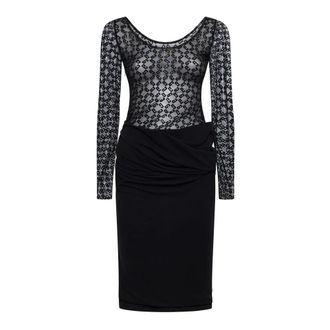 Givenchy Lang&auml;rmeliges Drapierkleid - - Dresses - Damen - Schwarzk - XS