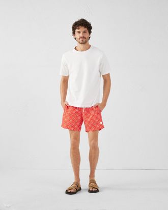 Jott Maillot de bain Mono rouge feu Niolon monogram - Taille XXL