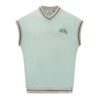 GCDS Sleeveless Strickware - - Knitwear - Herren - Gr&uuml;n - M