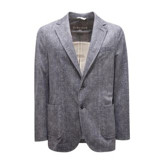 Circolo 1901 Piquet Jacke Blau Ungef&uuml;ttert Modell Cn4339 - - Jackets - Herren - Blau - L
