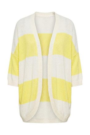 Ulla Popken Strickjacke Strickjacke Streifen Egg-Shape 3/4-Fledermausarm