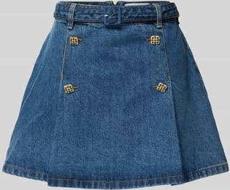 Self Portrait Jeansrock mit Zierbesatz