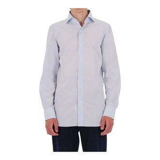 Finamore Camicia in cotone linea Napoli - - Shirts - Herren - Blau - XL