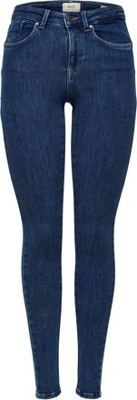 Only NOS Damen ONLPOWER MID PUSH UP SK JEA REA3223 NOOS Skinny Jeans,, per pack Blau (Dark Blue Denim Dark Blue Denim), 34/L30 (Herstellergröße: XS)