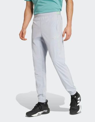 adidas adidas Performance - Pantalon de surv&ecirc;tement technique - Halo argent&eacute;/citron vert fluo