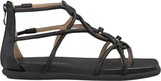 Alma En Pena Alma EN Pena, Femme, Chaussures, Noir, Taille: 40 EU Sandale plate lani&egrave;res emm&ecirc;l&eacute;es