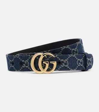 Gucci Ceinture GG Marmont en denim