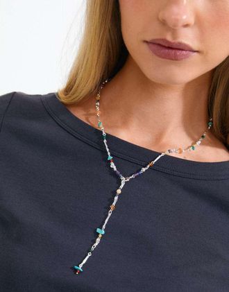 Pilgrim collier plaqu&eacute; argent-Multi