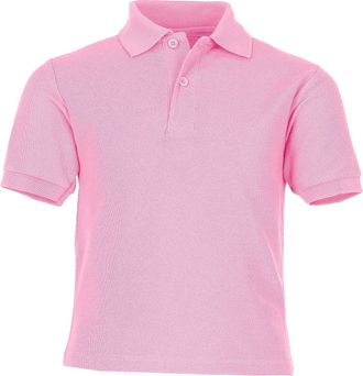 Fruit Of The Loom Kinder-Poloshirt, kurz&auml;rmelig, Unisex, 65 % Polyester, 35 % Baumwolle, hellrosa, 12 Jahre