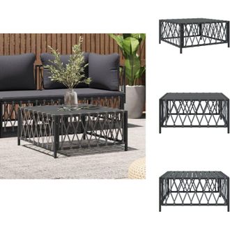 vidaXL Vidaxl - Table de jardin anthracite 70x70x34 cm tissu tiss&eacute; - Table De Jardin - Mobilier De Jardin - Table Basse - Terrasse - Design Moderne