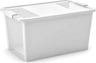 KIS Kis 8454000 0432 01 Aufbewahrungsbox, Kunststoff, Wei&szlig;/durchsichtig, 40 L