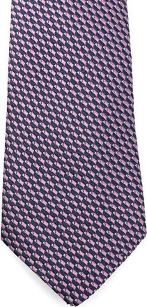 Canali Silk Jacquard Necktie - Blue