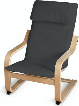 Dekoria Dekoria Coussin de rechange pour si&egrave;ge enfant Po&auml;ng Housse pour mod&egrave;le Po&auml;ng velours graphite
