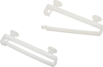 Gardinia Schlaufengleiter, Für Gardinenschienen und Gardinenstangen mit Laufkanalbreite 10 mm, Kunststoff, Weiß, 10 Stück