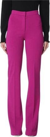 Pinko Pinko, Femme, Pantalons, Rose, Taille: 34 FR HighWaisted Straight Leg Pants