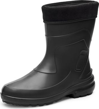 Ladeheid Thermo Eva Gummistiefel Damen gef&uuml;ttert wasserdichte und federleichte Regenstiefel Damen LA-800-2017 (Schwarz/Schwarz, 37 EU)