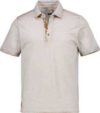 Bob Herren Polo-Shirt beige Baumwoll-Piqu&eacute;