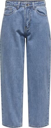 Only Damen Onlemily Hw Mom Crop DNM Bf Mae443, Medium Blue Denim, 30W x 32L