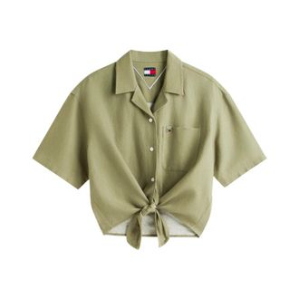 Tommy Jeans Damen, Blusen & Hemden, Gr&uuml;n, MGr&ouml;&szlig;e