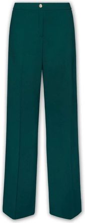 Elena Miro Femme, Pantalons, Vert, Taille: 48 FR Pantalon en Cr&ecirc;pe Stretch