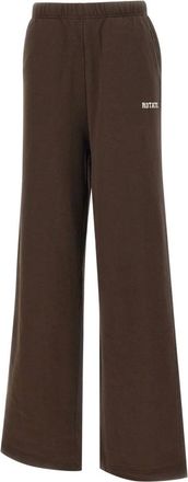 Rotate Rotate Birger Christensen, Femme, Pantalons, Brun, Taille: 38 FR Heavy Straight Pantalons de surv&ecirc;tement