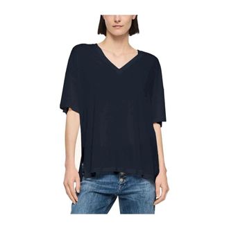 Dondup V-Ausschnitt T-Shirt - - Tops - Damen - Blau - M